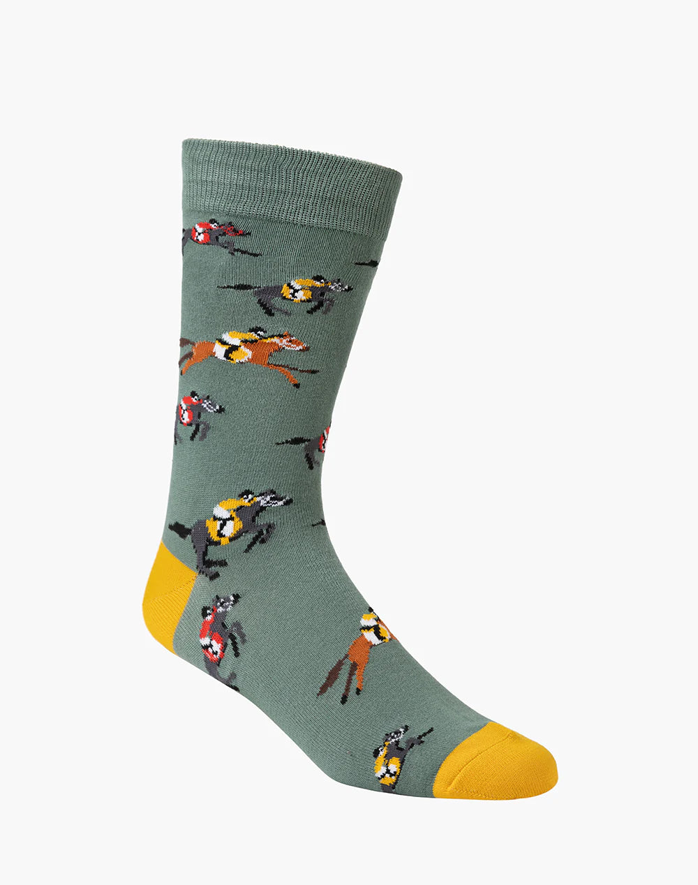 Melbourne Cup Horses Men's Bamboo Crew Socks