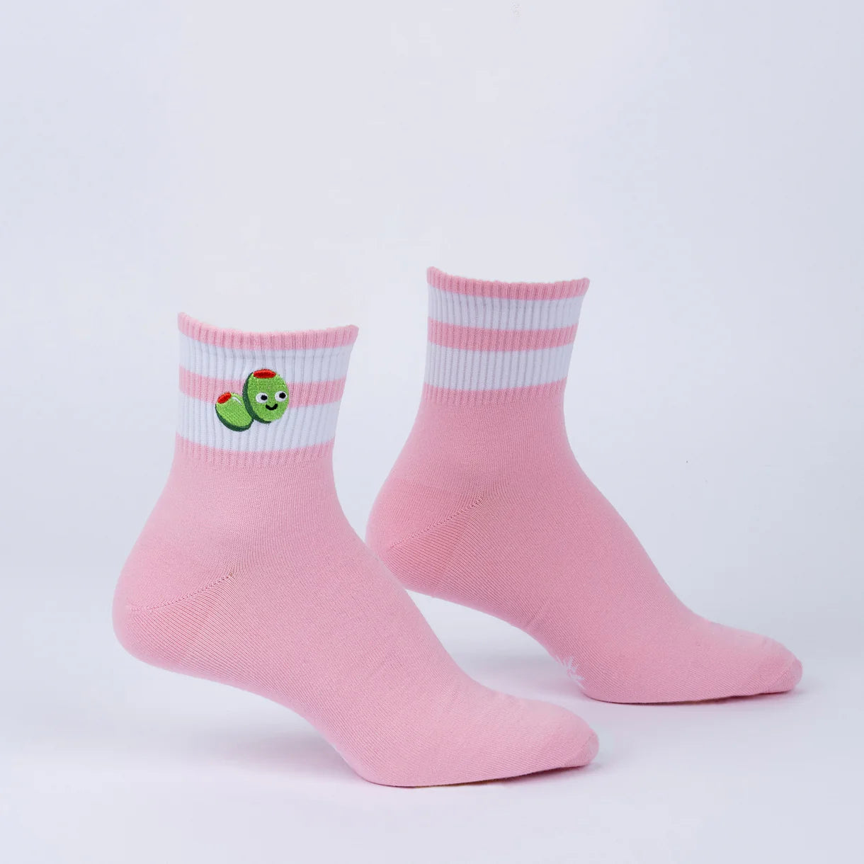 Olive You! Embroidered Quarter Socks 🫒