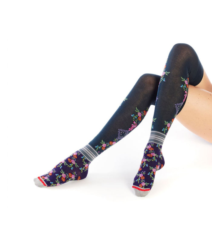 Charming Grey Over the Knee Socks | Bacchus Design