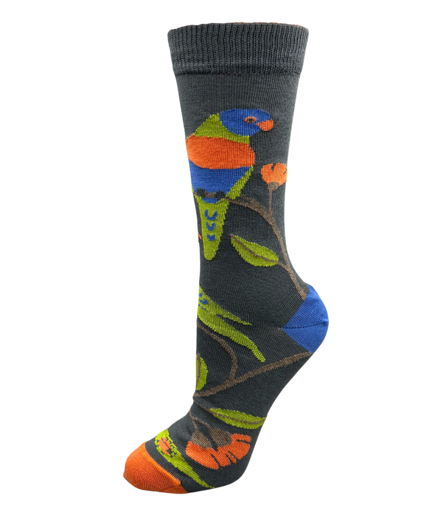 Rainbow Lorikeet Crew Socks | Exclusive Design by The Sockery