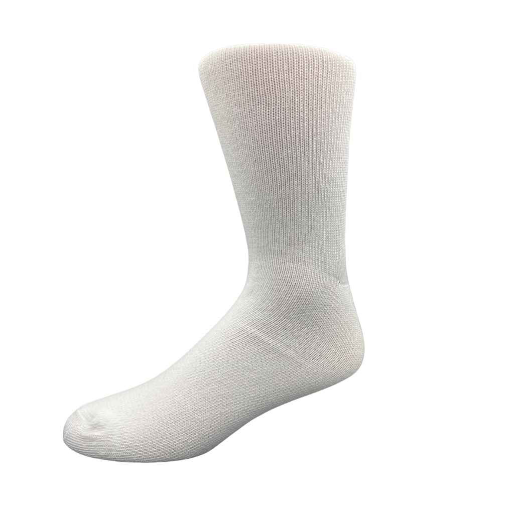 Extra Large Socks in White - Australian Made
