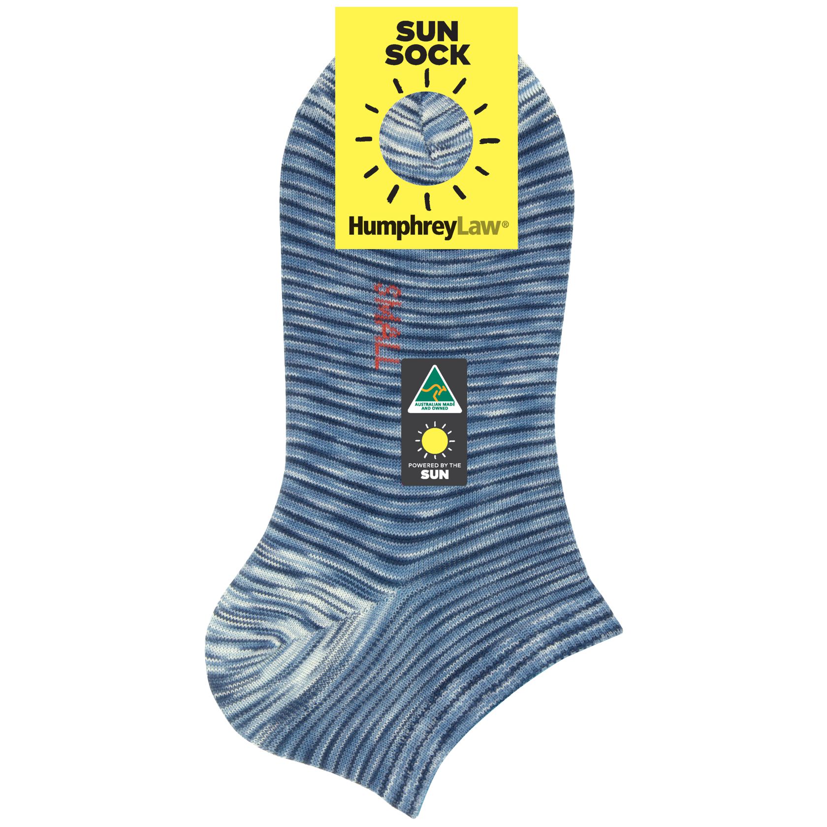 Sun Sock Women's Ankle Socks in Arctic Blue | Humphrey Law, Aussie Made