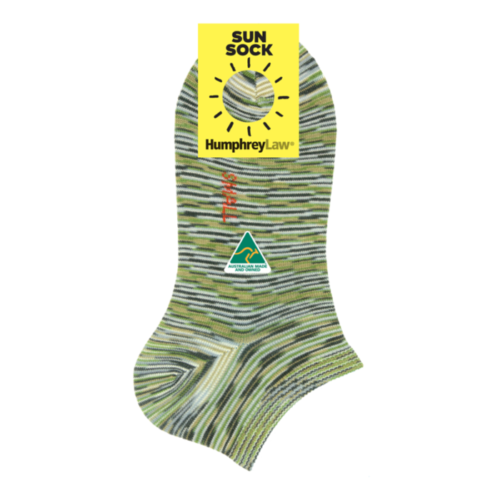 Sun Sock Women's Ankle Socks in Forest Green | Humphrey Law, Aussie Made